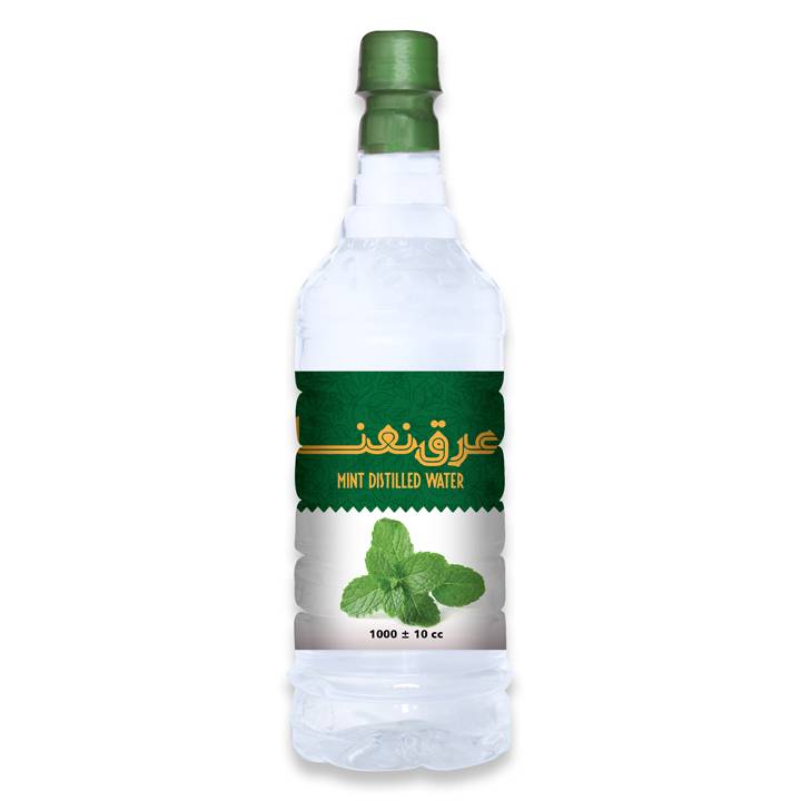 Premium mint distilled water, economy, one liter